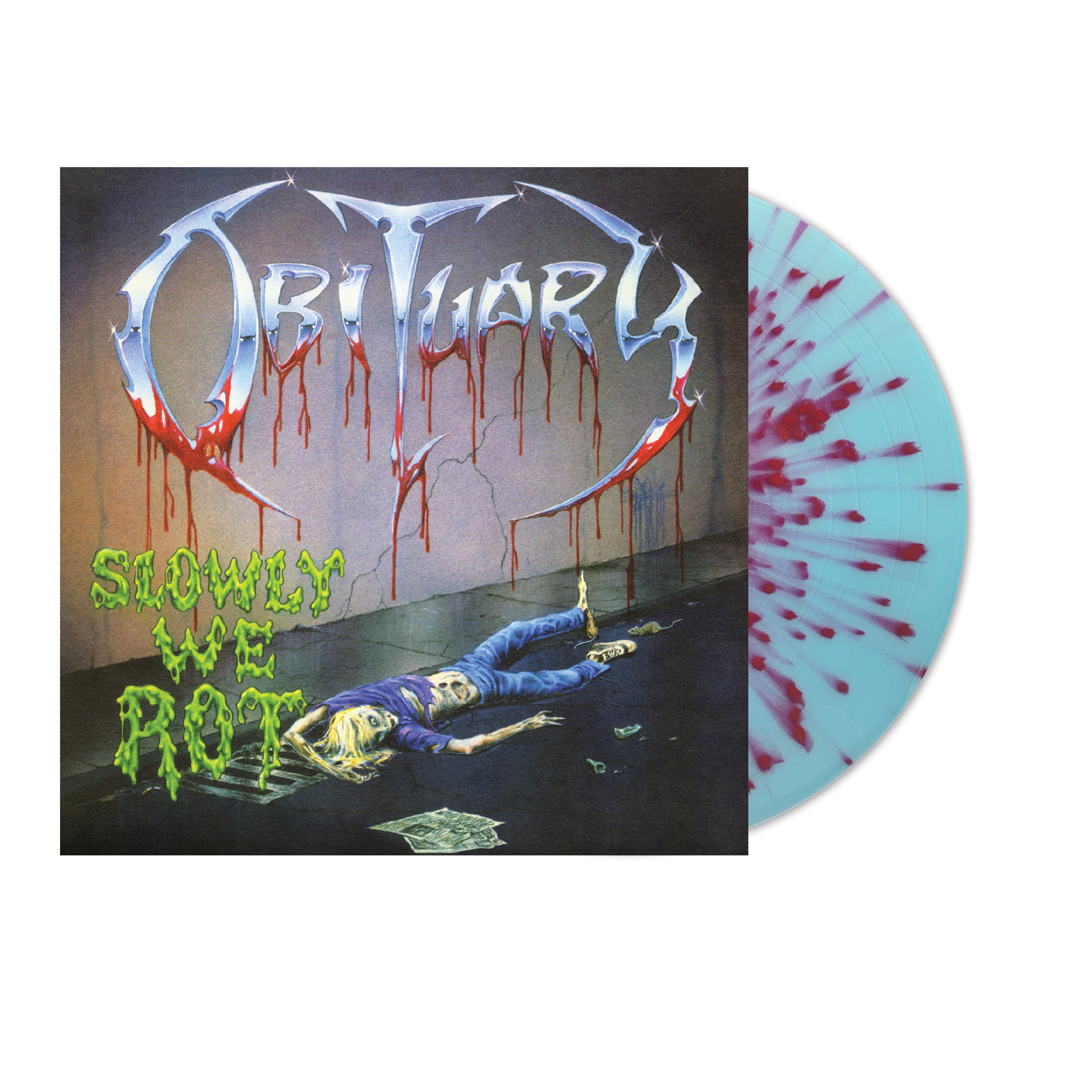 OBITUARY 'SLOWLY WE ROT' LP (Remastered, Expanded, Corpse Blue w/Blood