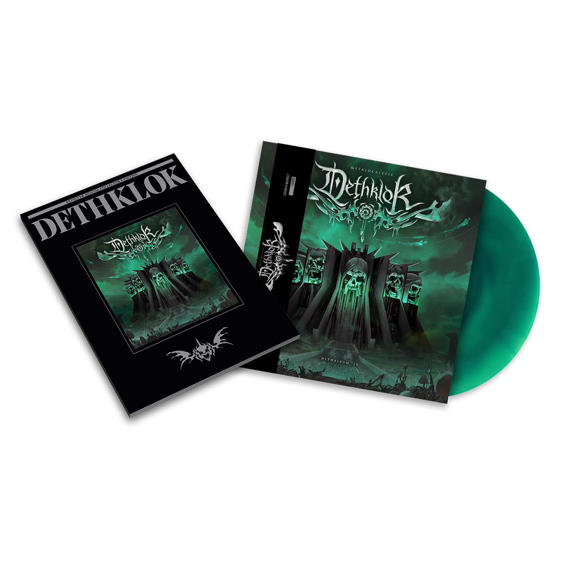 DETHKLOK 'DETHALBUM IV' GREEN BURST LP + DETHKLOK x REVOLVER SPECIAL C