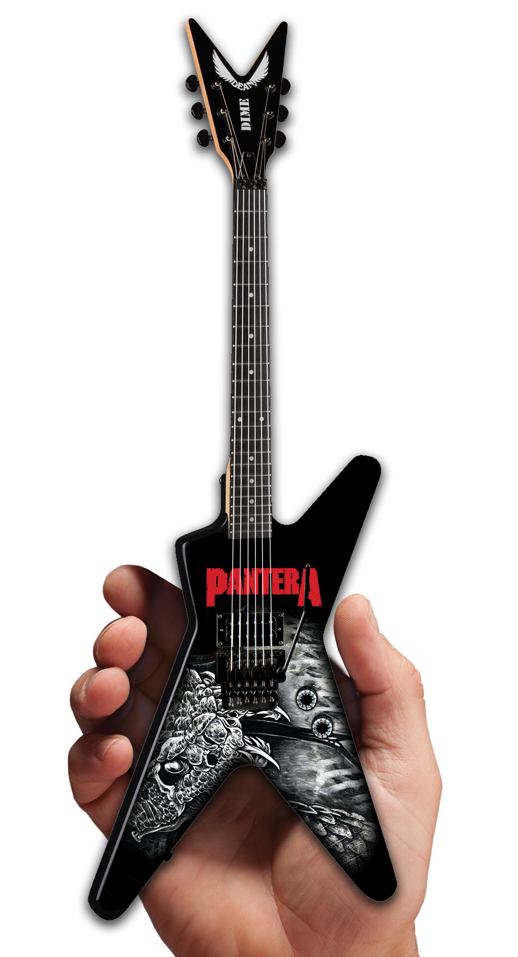PANTERA - DEAN DIMEBAG - THE GREAT SOUTHERN TRENDKILL B&W MINI GUITAR