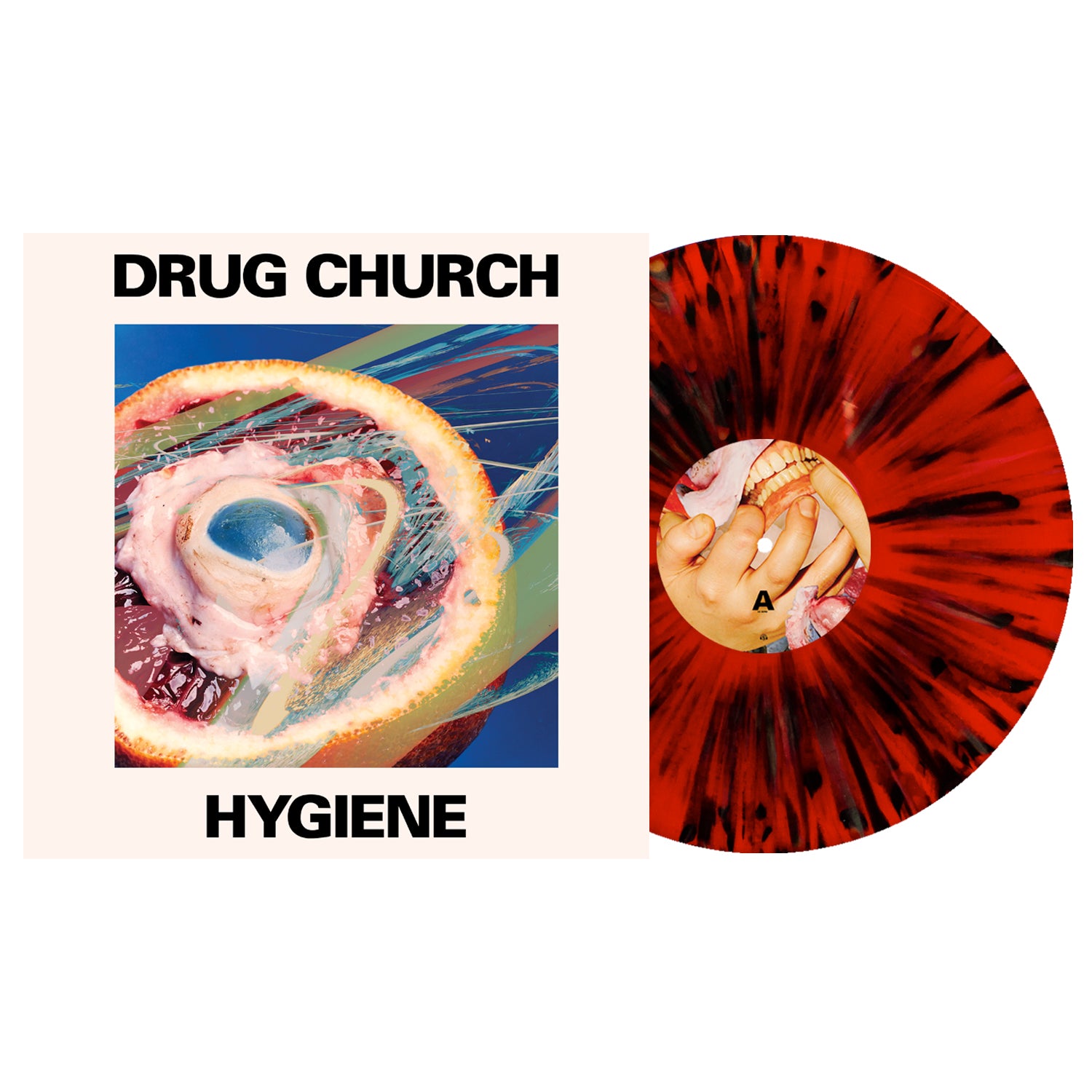 DRUG CHURCH 'HYGIENE' LIMITED-EDITION BLOOD RED WITH BLACK SPLATTER LP