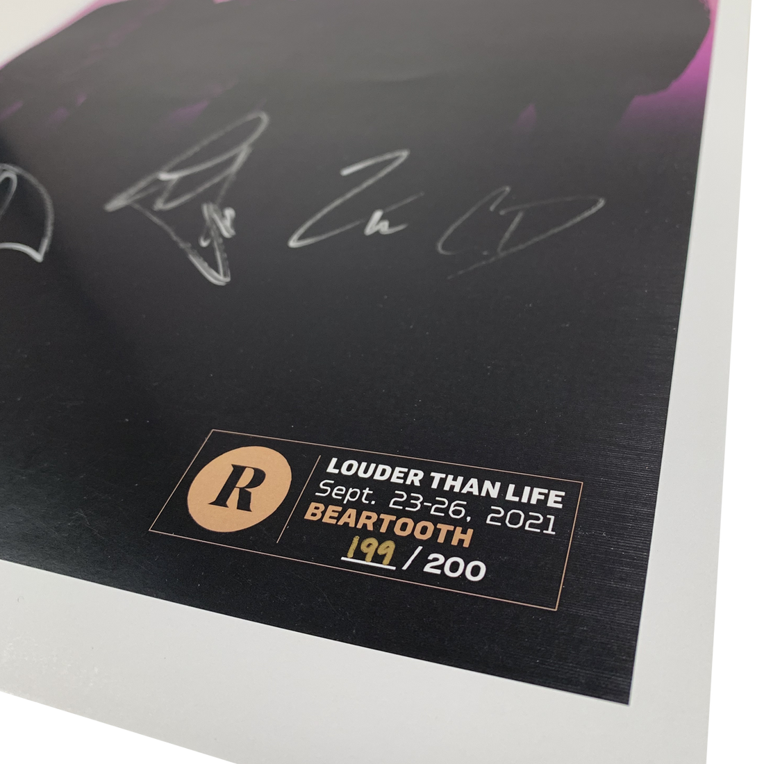 BEARTOOTH X REVOLVER X LOUDER THAN LIFE - SIGNED FESTIVAL POSTER
